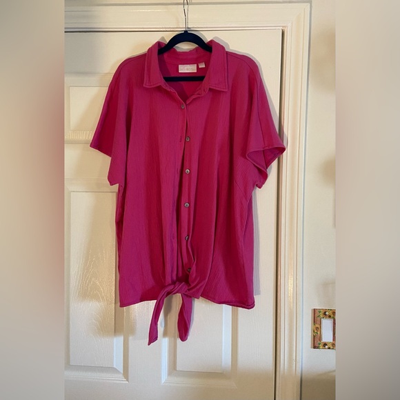 Belle by Kim Gravel | Tops | Belle By Kim Gravel Packabelle Tie Front ...